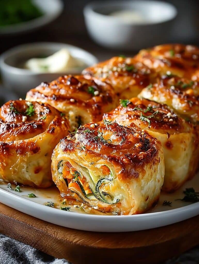 Cheesy Baked Vegetable Rolls That Will Delight You